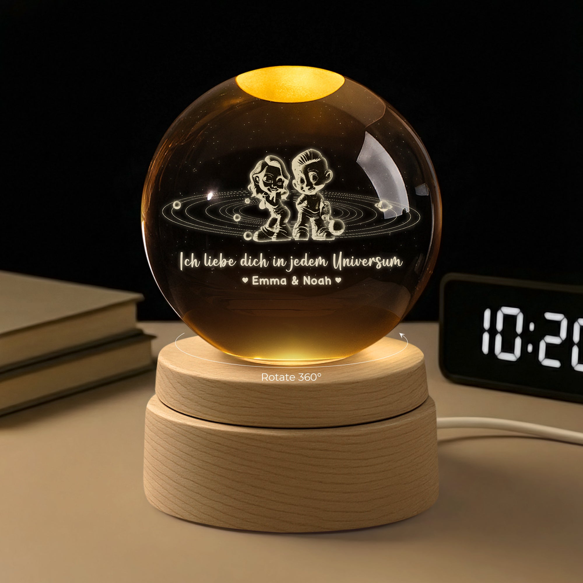 Ich Liebe Dich In Jedem Universum - Paar 3D Kristallkugel Personalisie ...